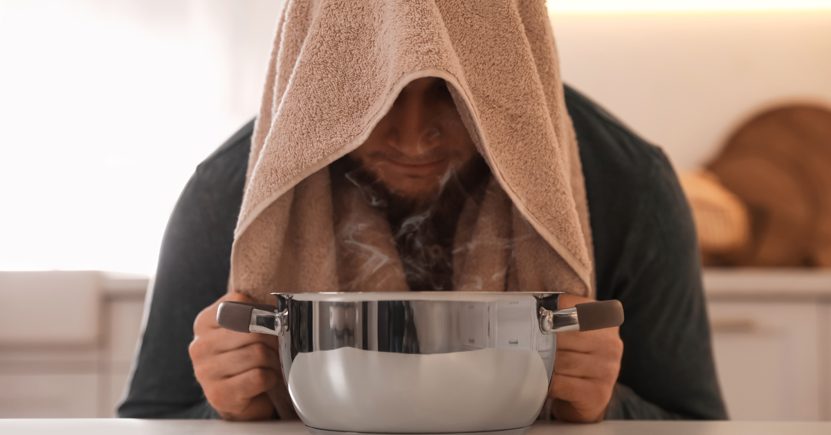 How to Use Steam Inhalation and Herbal Drops for Sinus Congestion and ...